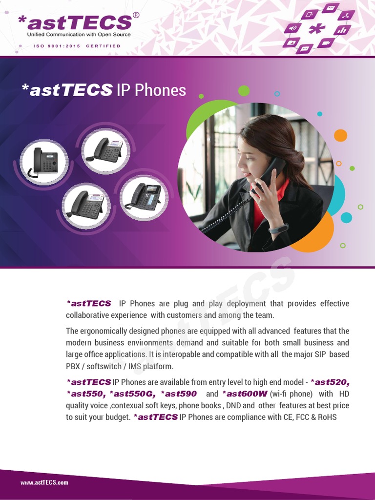 Office IP Phones Brochure | PDF | Session Initiation Protocol | Voicemail