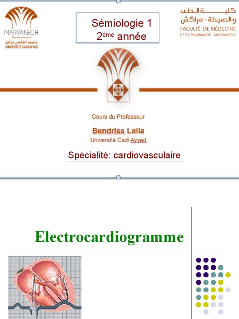 Interprétation de l'ECG en Cardiologie | PDF | Électrocardiographie | Thorax