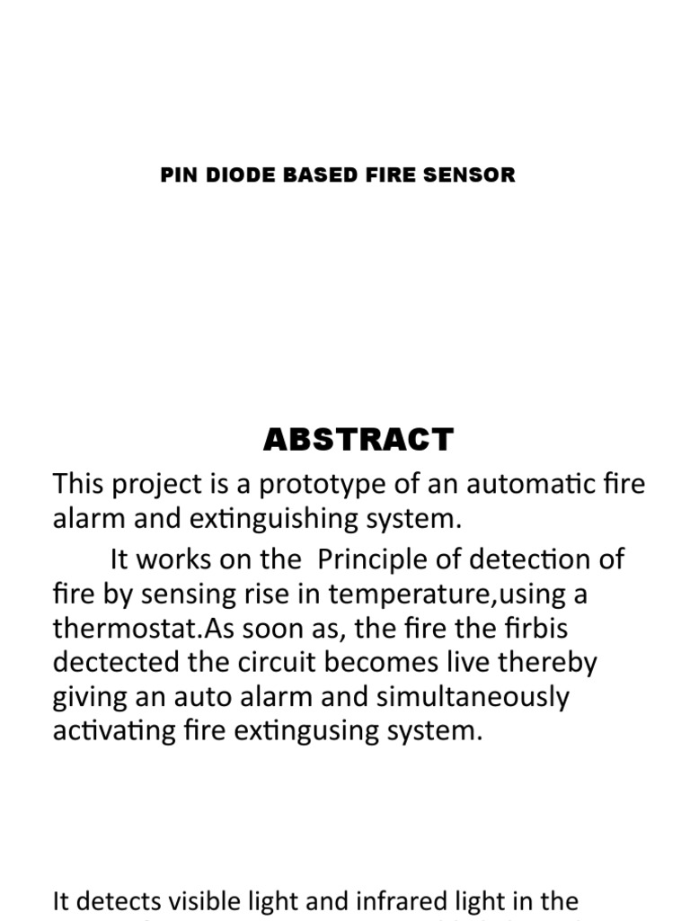 Pin Diode Based Fire Sensor | PDF
