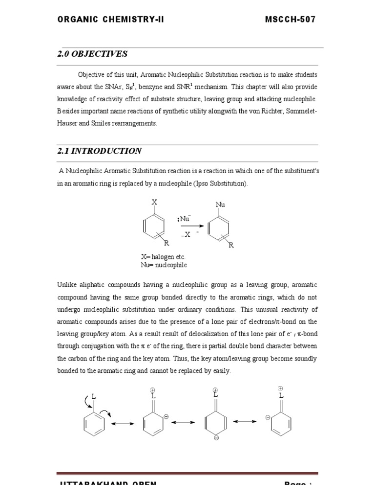 Sn1 Mechanism Pdf Chemical Reactions Aromaticity
