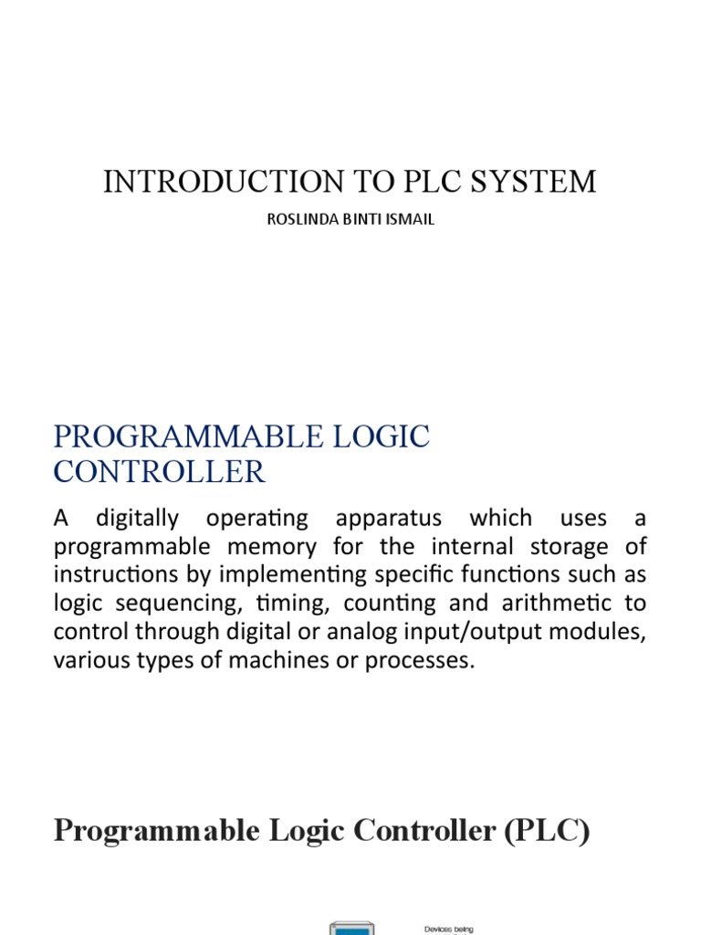 Chapter 3 Introduction To PLC System | PDF | Programmable Logic Controller | Input/Output