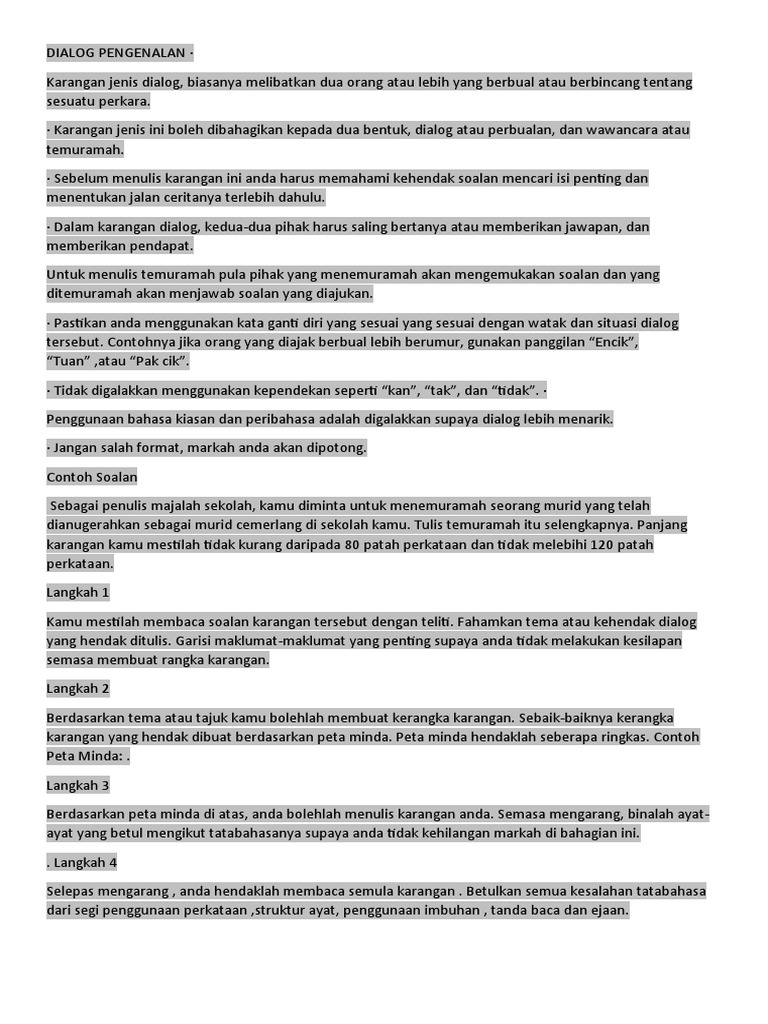 Dialog Pengenalan | PDF | Karier & Perkembangan