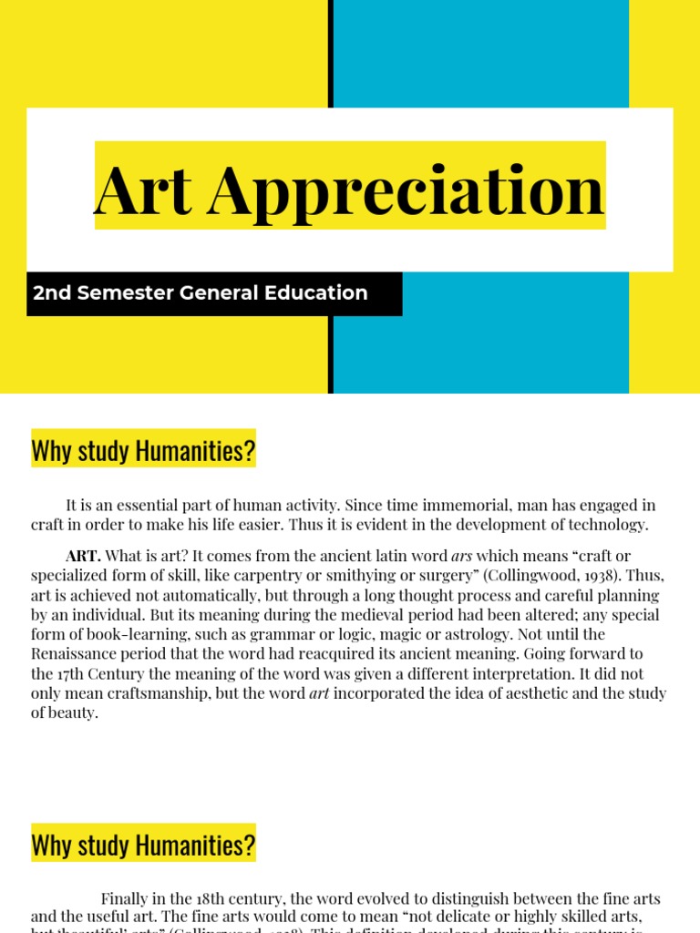 Art Appreciation | PDF | Color | Beauty