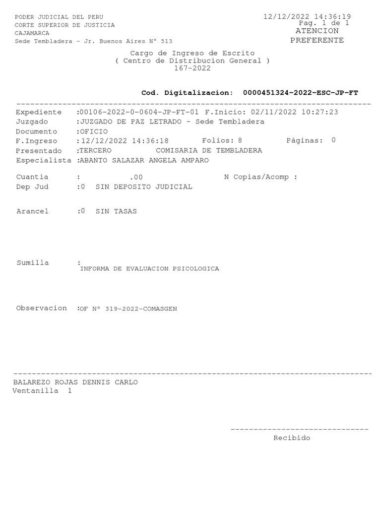 Exp. 00106-2022-0-0604-JP-FT-01 - Anexo - 00269-2022 | PDF