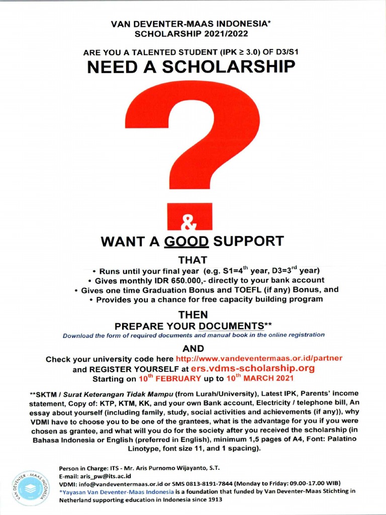Beasiswa VDMI 2021 | PDF