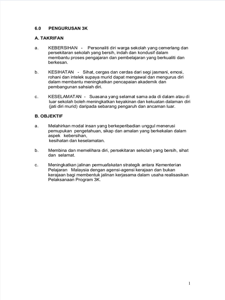 Dokumen - Tips - Fail Meja 3k Kebersihan | PDF