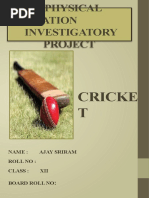 Physical Education Project | PDF | Bowling (Cricket) | Cricket