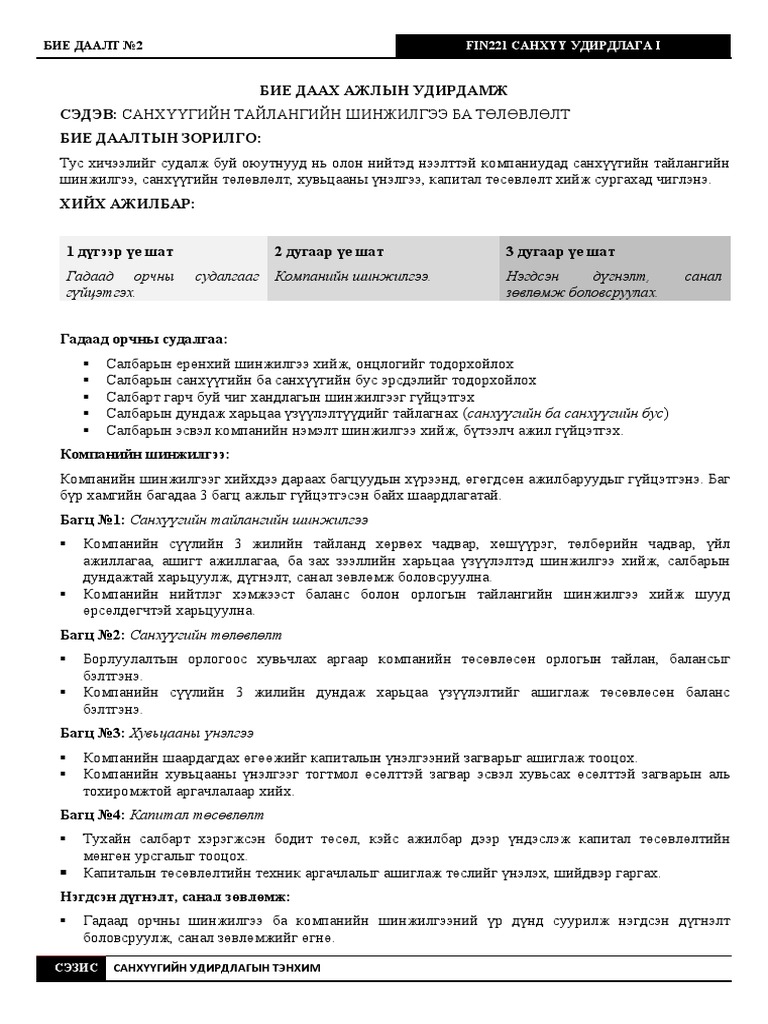 FIN221 Course Assignment Guidance 2 (Consumer Discretionary, Real ...