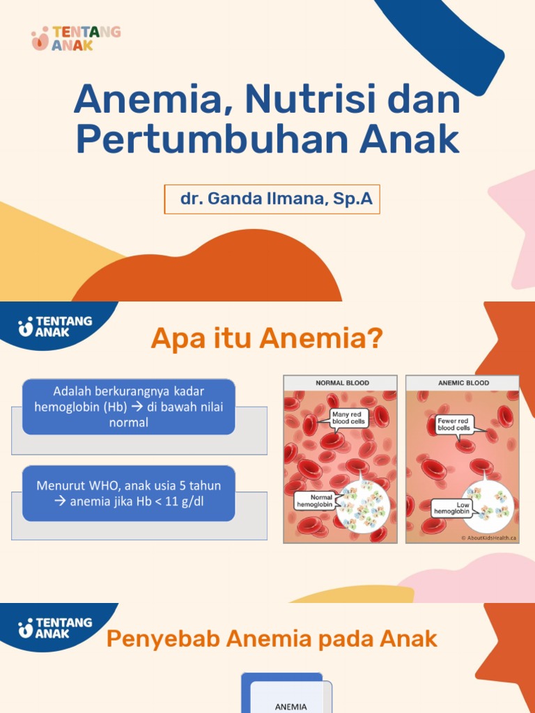 Anemia, Nutrisi, Dan Pertumbuhan Anak - Dr. Ganda | PDF