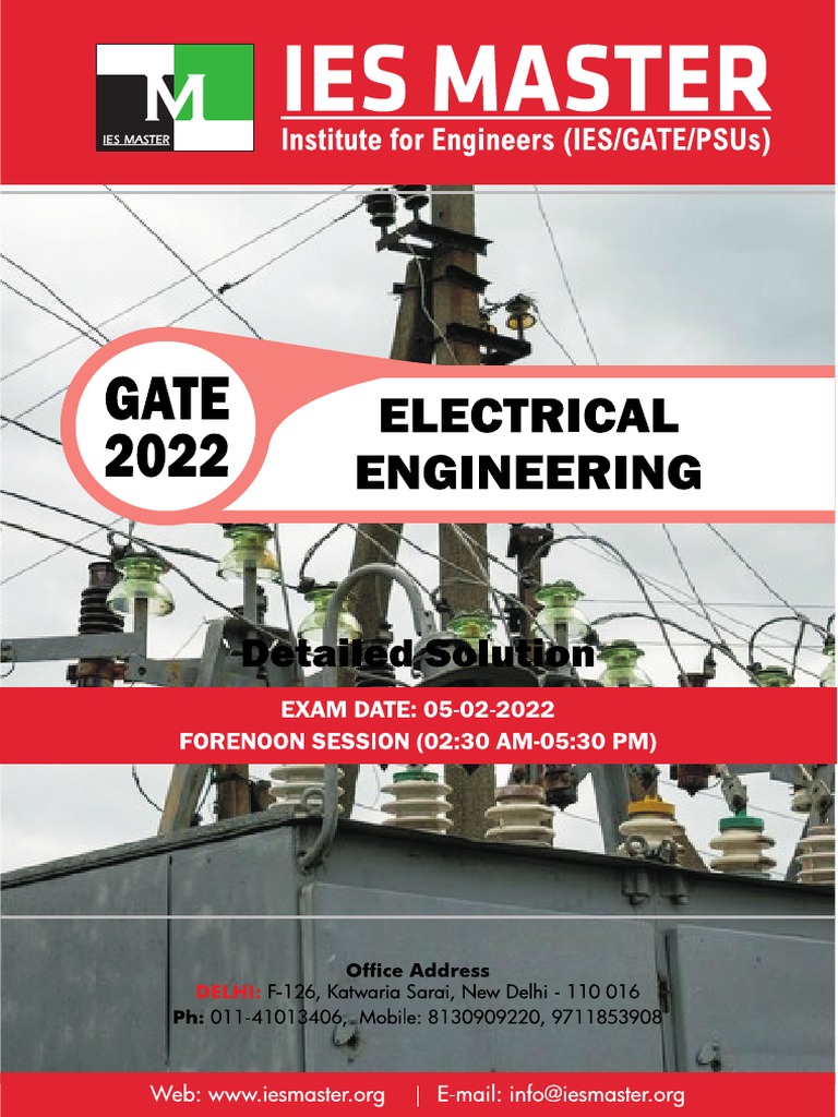 GATE 2022 Paper Solution (EE) IESMaster | PDF | Amplifier | Rectifier