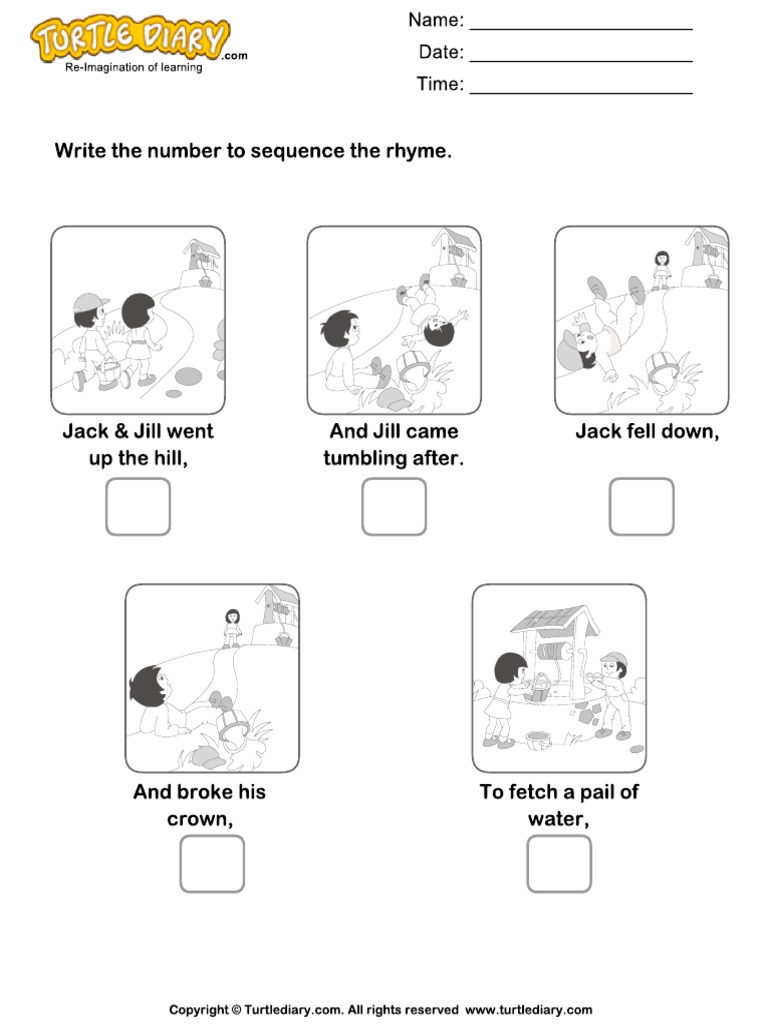 Story Sequencing Jack and Jill | PDF