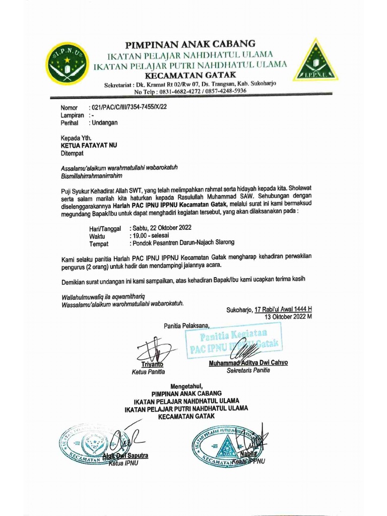 Undangan FATAYAT | PDF