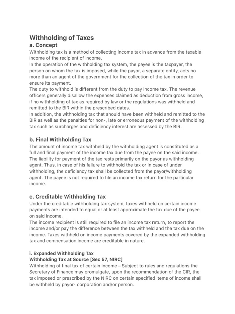 A Comprehensive Overview of Withholding Taxes in the Philippines ...