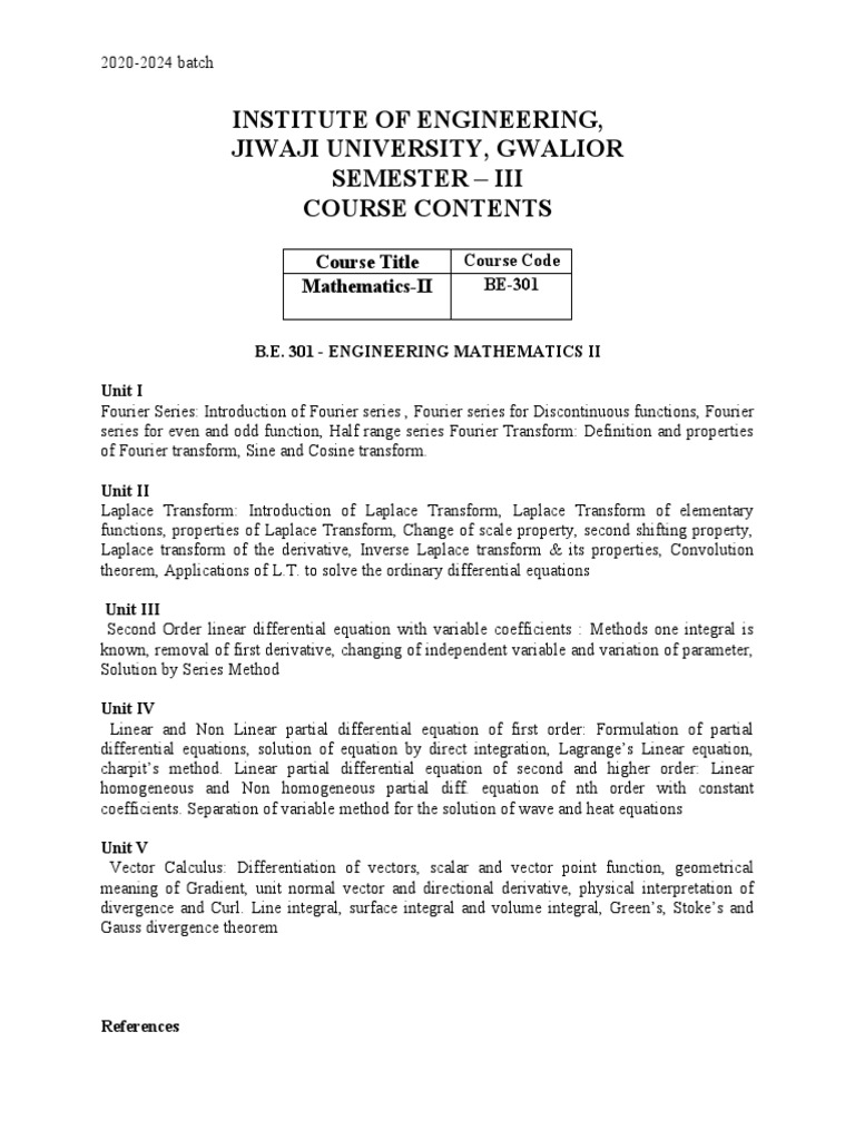 Cse 2020 2024 Syllabus Pdf Relational Database Modulation 