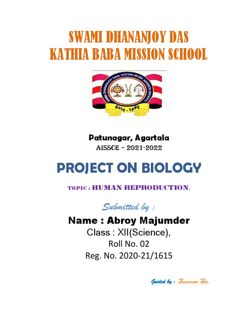 Biology Project Class XII | PDF | Uterus | Menstrual Cycle