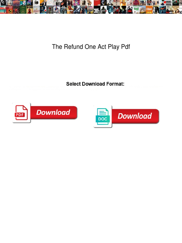 The Refund One Act Play PDF | PDF