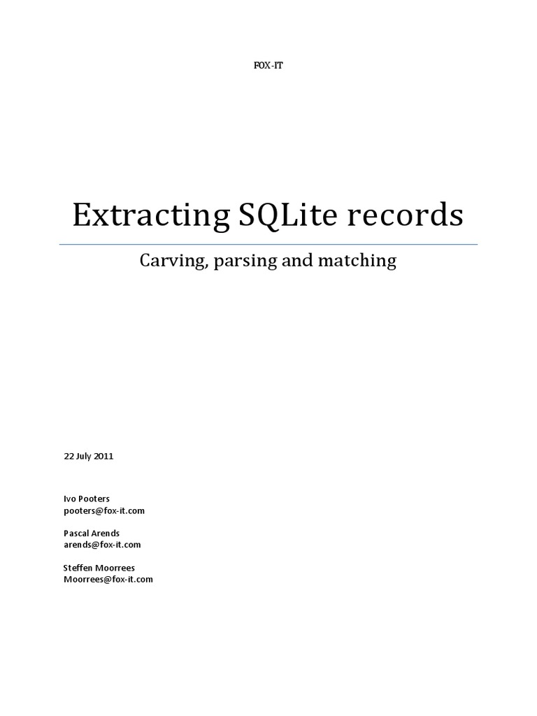 Sqlite Carving extractAndroidData | PDF | Database Index | Pointer (Computer Programming)