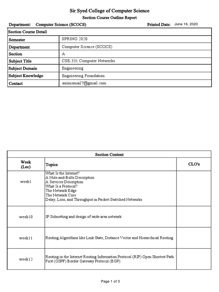 Computer Networks Outline | Download Free PDF | Computer Network ... Computer Networks Outline | Download Free PDF | Computer Network ...