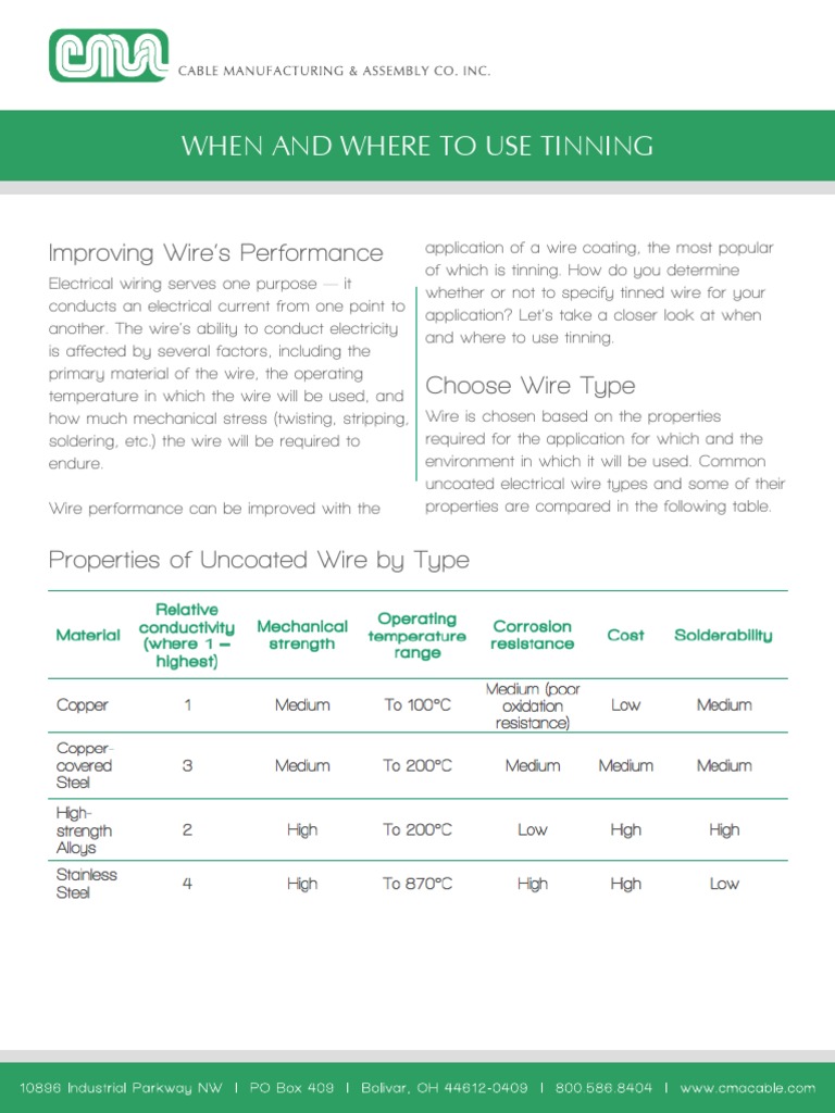 Tinning: Enhancing Wire Performance | PDF | Soldering | Wire