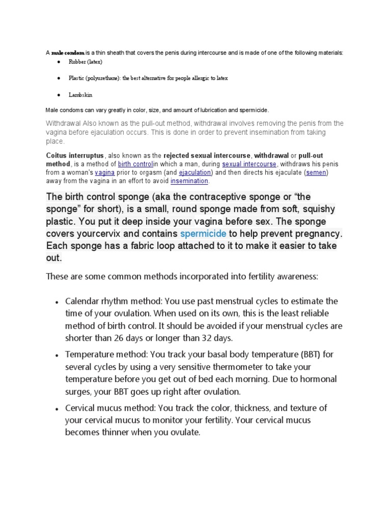 Birth Control | PDF | Birth Control | Combined Oral Contraceptive Pill