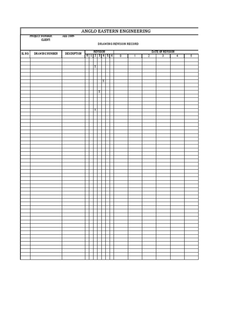 Drawing Revision Record Template | PDF