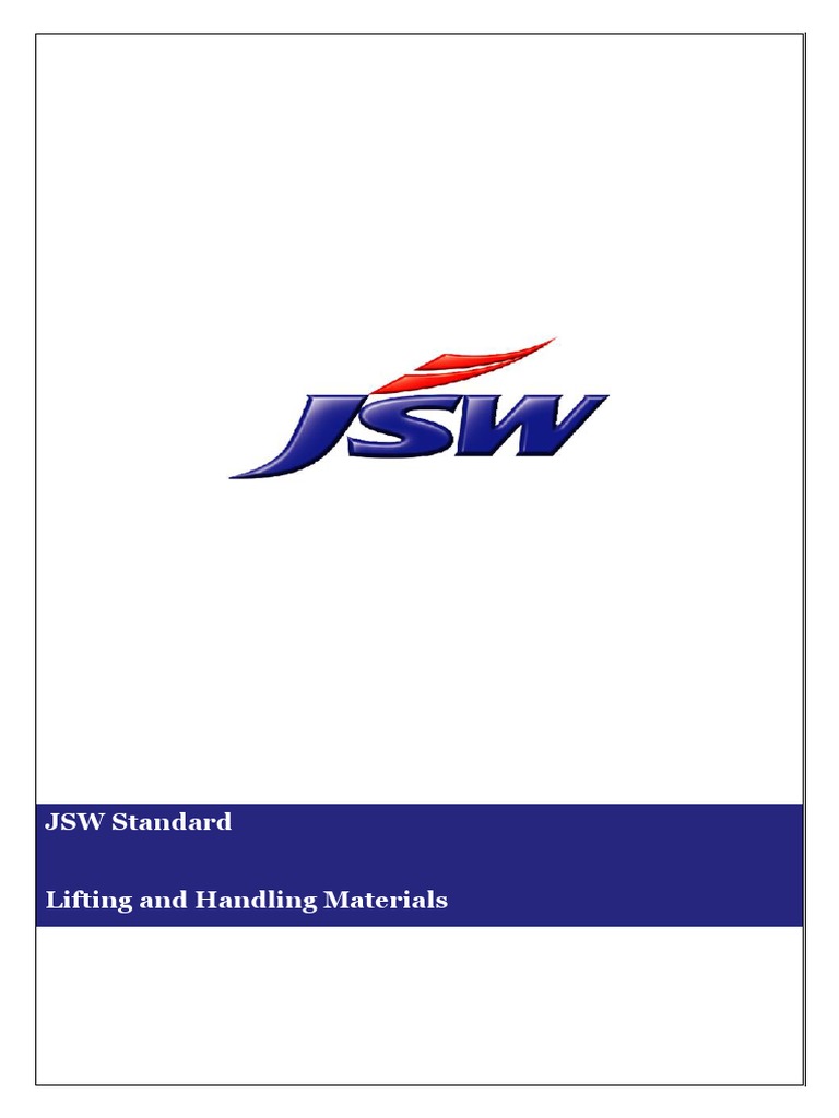 JSW Material Handling Safety Standards | PDF | Crane (Machine) | Risk ...