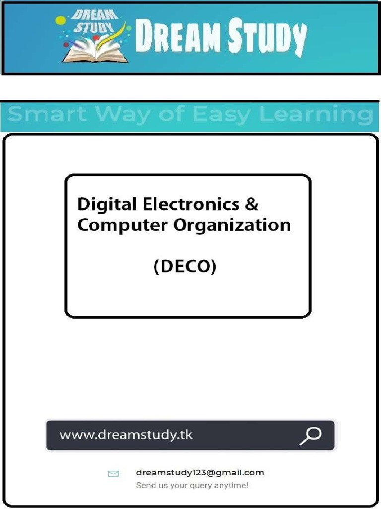 Digital Electronics & Computer Organization (DECO) Handwritten Note | PDF Digital Electronics & Computer Organization (DECO) Handwritten Note | PDF
