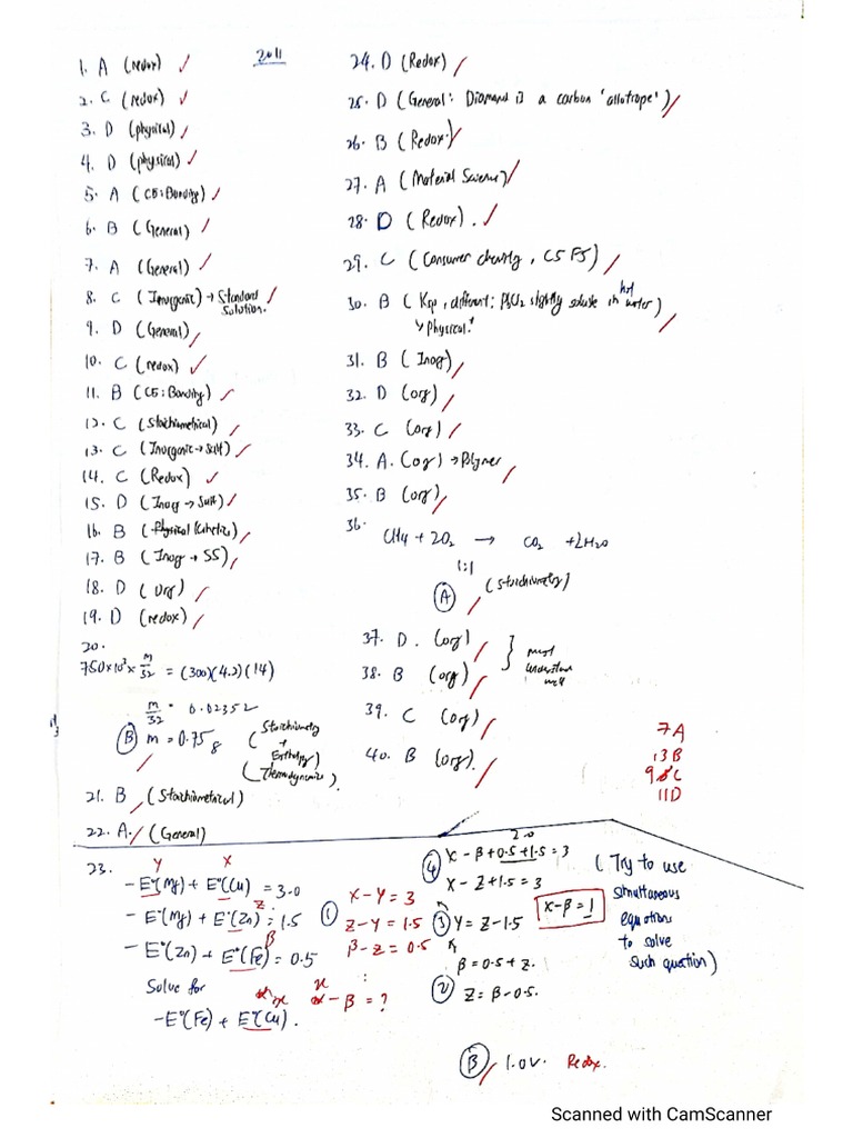 K3M 2011 Answer and Solution | PDF