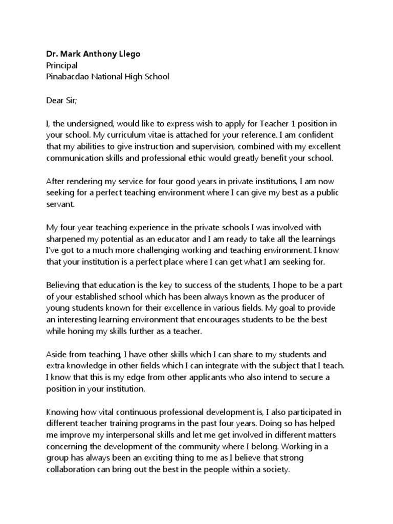 Sample Letter 1 | PDF