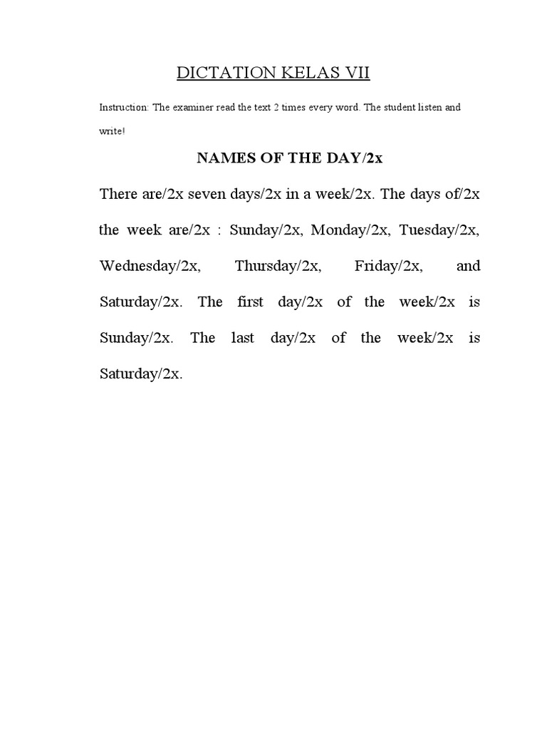 Dictation Practice for 7th Graders | PDF | Foreign Language Studies