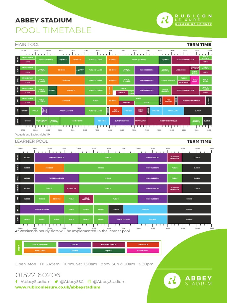 Swim Timetable New | PDF