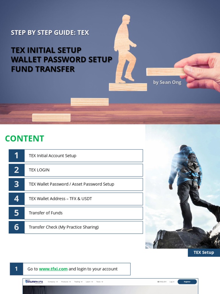 TEX Guide - Initial Setup and Fund Transfer | PDF | Password | Login
