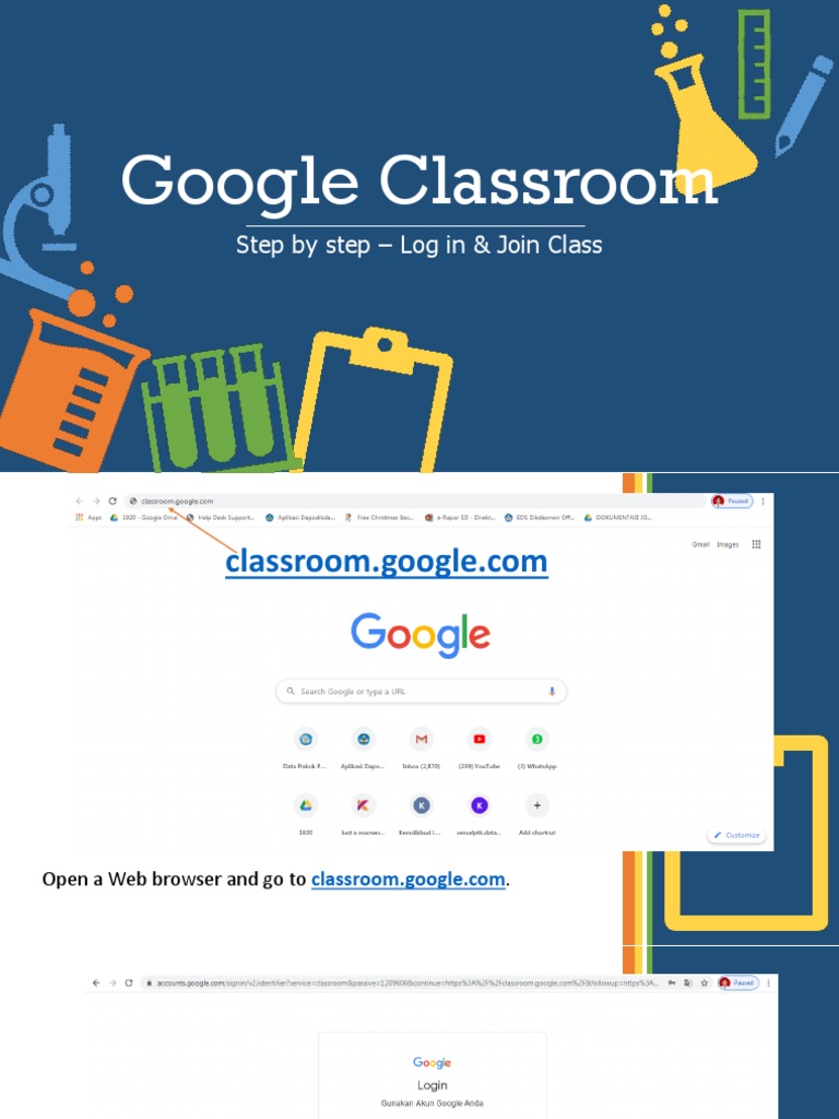 Google Classroom - Log in and Join Class | PDF | Career & Growth