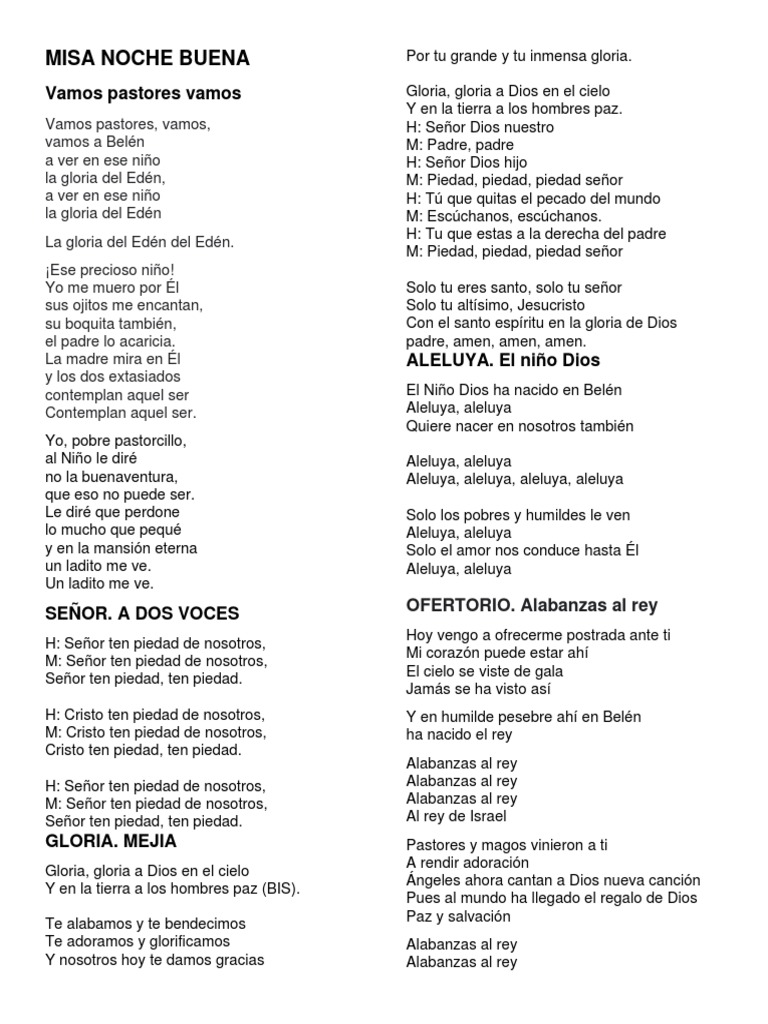 Misa Noche Buena | PDF | Cristo (título) | Misa (liturgia)
