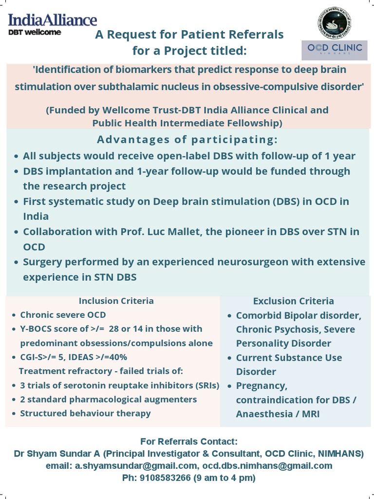 Ocd Dbs Nimhans | PDF