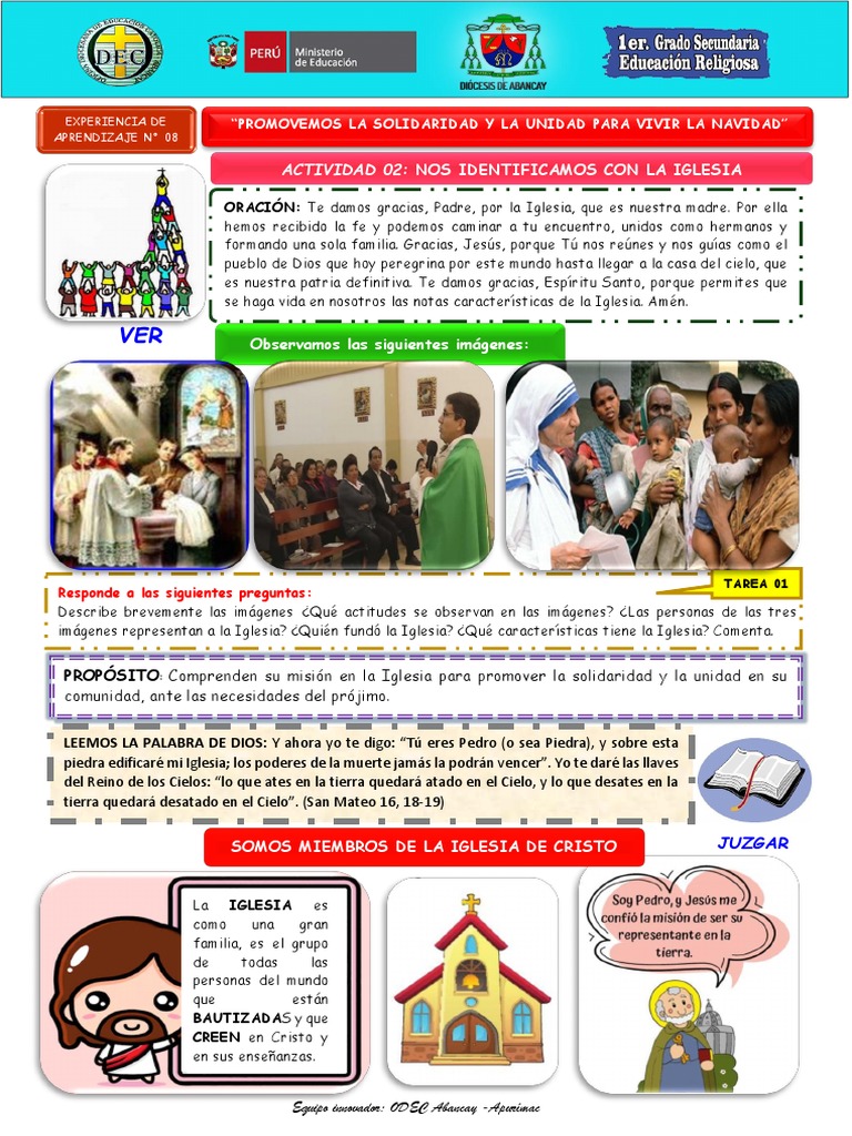 REL. 1° Act.2-EDA 8 - Del 21 Al 25 D Noviembre - ODEC ABANCAY - IGLESIA SER MIEMBROS DEL PUEBLO ...