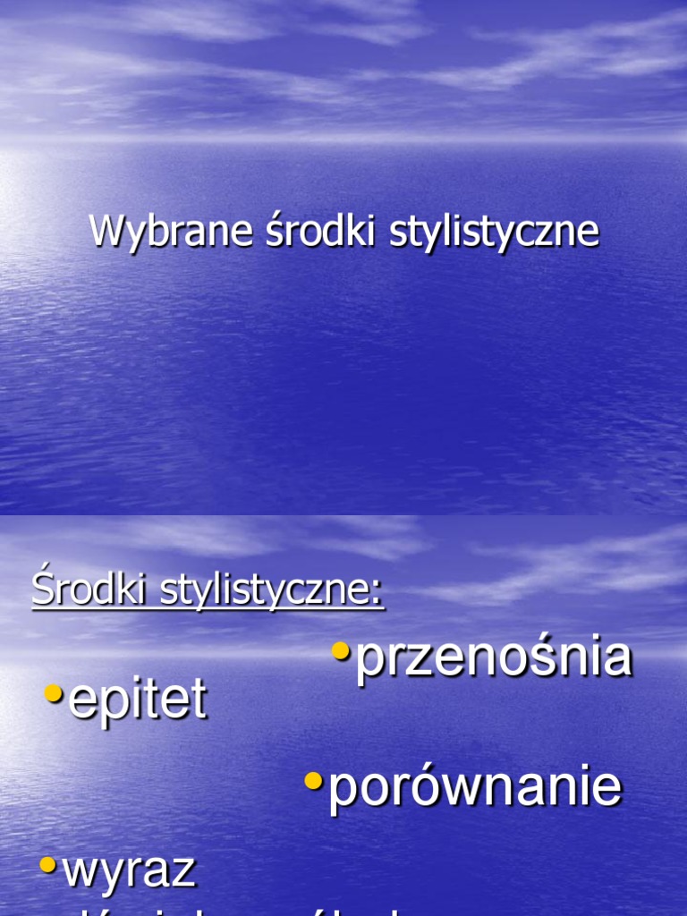 Srodki Stylistyczne | PDF