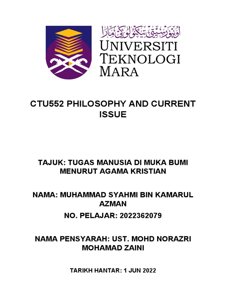 Ctu552 Philosophy and Current Issue | PDF