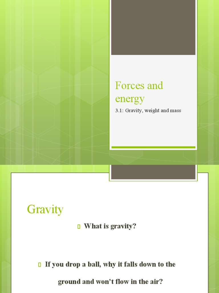 Gravity, Weight, Mass & Forces | PDF