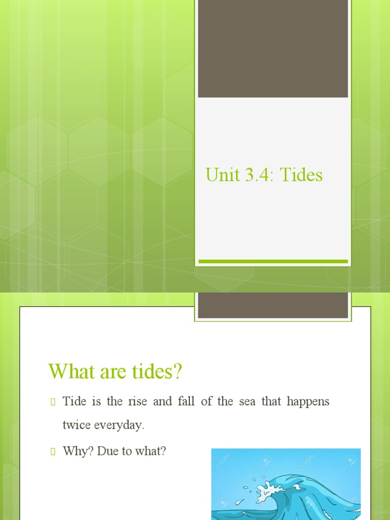 Unit 3.4: Tides | PDF