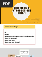 Greetings and Farewells | PDF