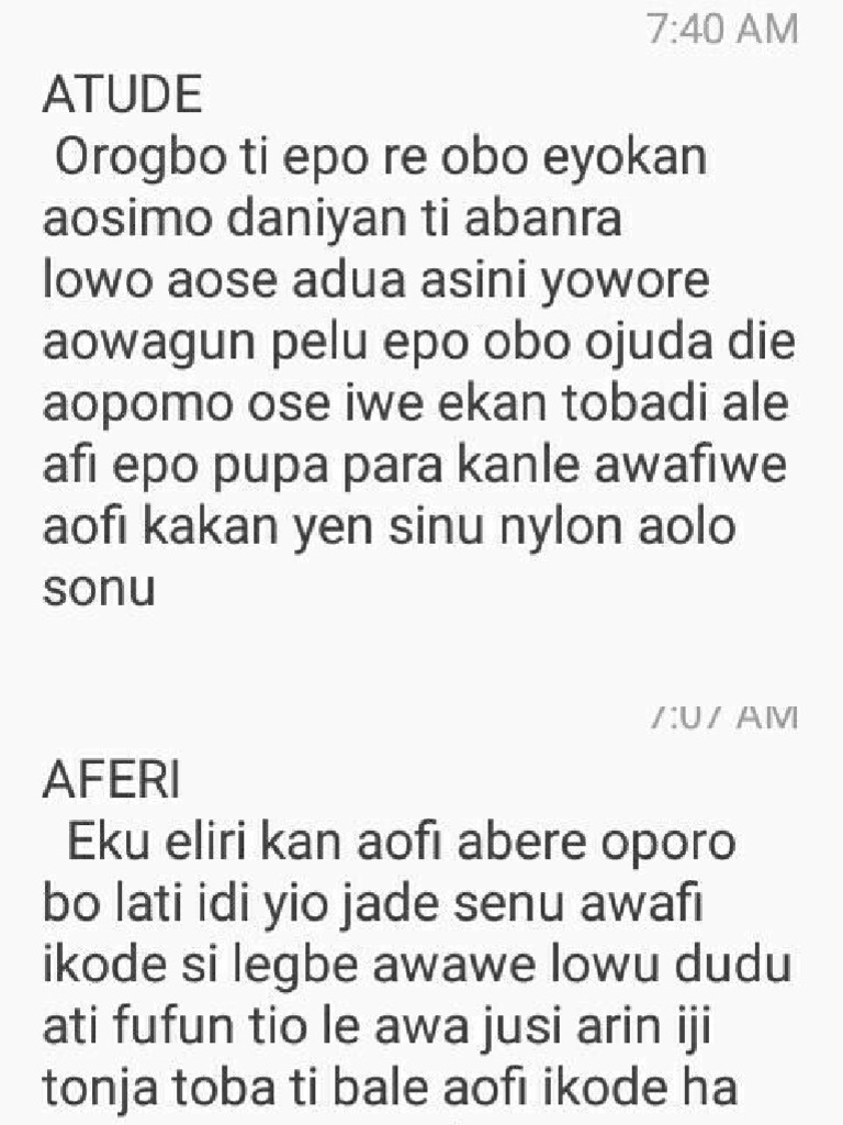 Akojo Awon Asiri-1 | PDF