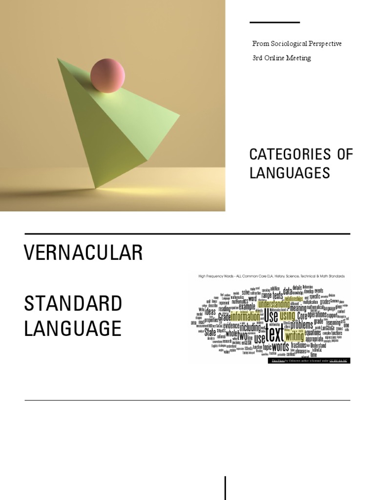 Unit 3-Language Categories | PDF | Dialect | Grammar