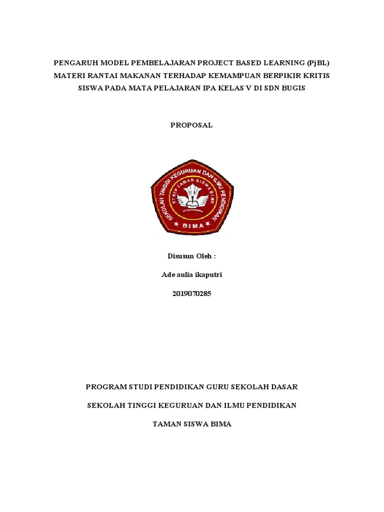 Pengaruh Model Project Based Learning PJBL | PDF | Karier & Perkembangan | Seni