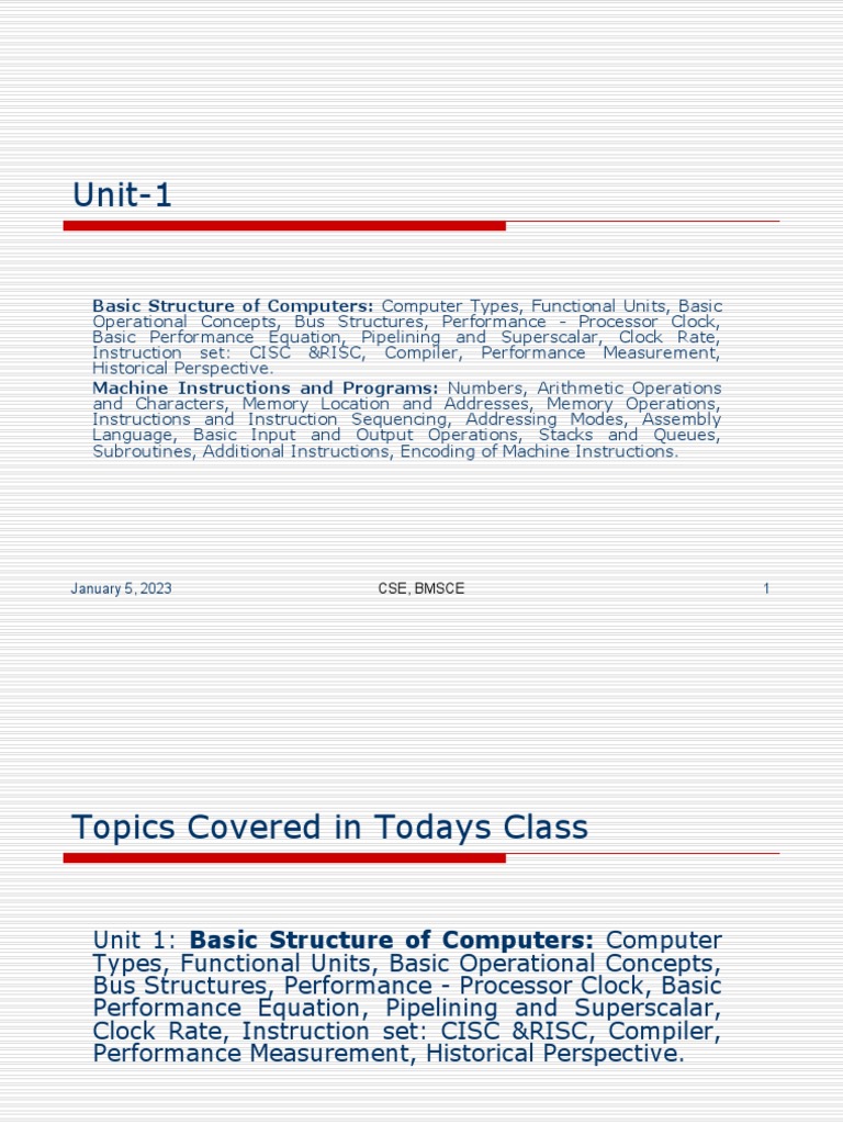 Unit1_Part1-Basic_Structure_of_Computer_7_9_2018_3pm | PDF | Computer ...