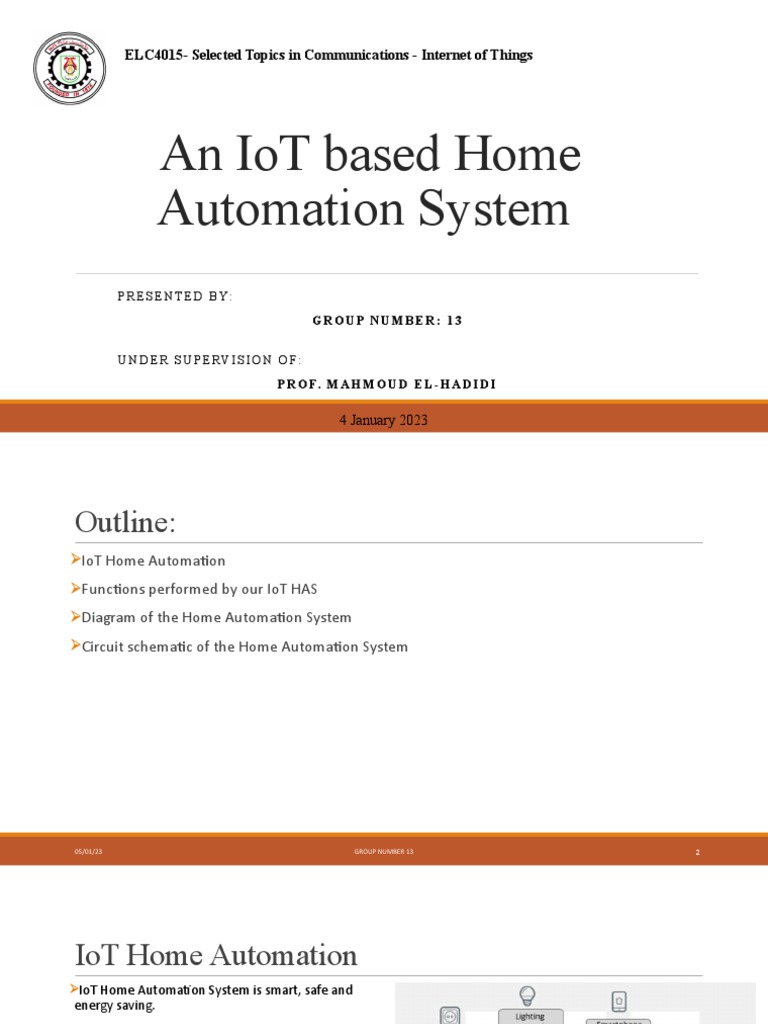 Presentation IOT | PDF | Internet Of Things | Home Automation