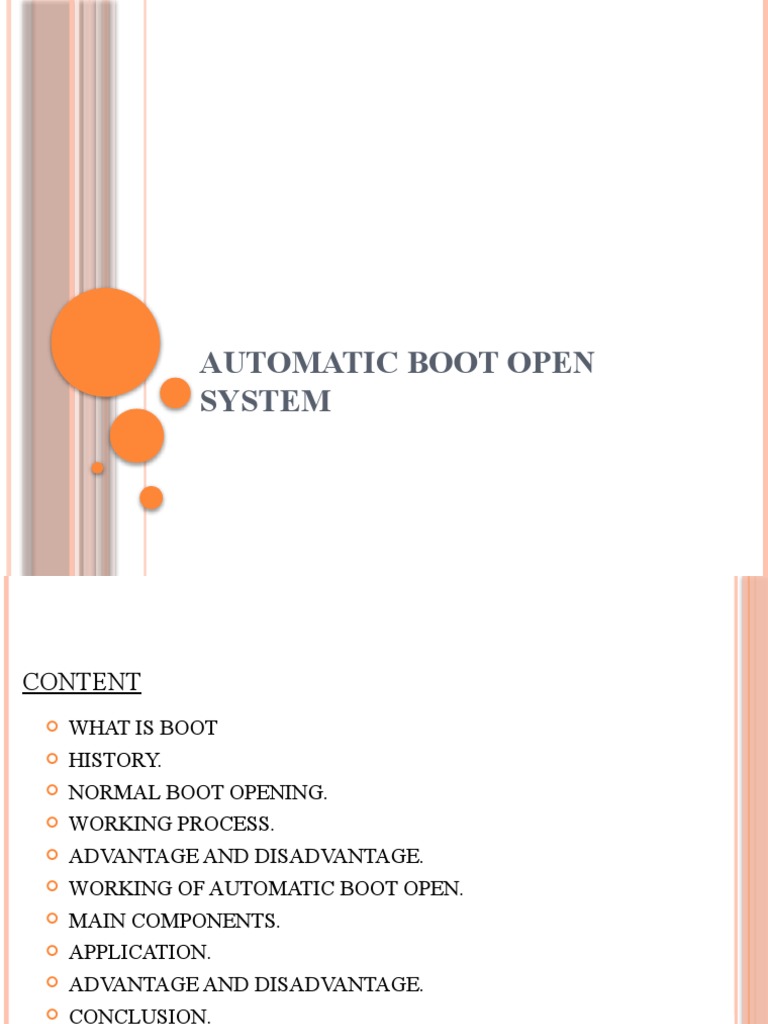Automatic Boot Opening Mechanism | PDF | Trunk (Car) | Wheeled Vehicles