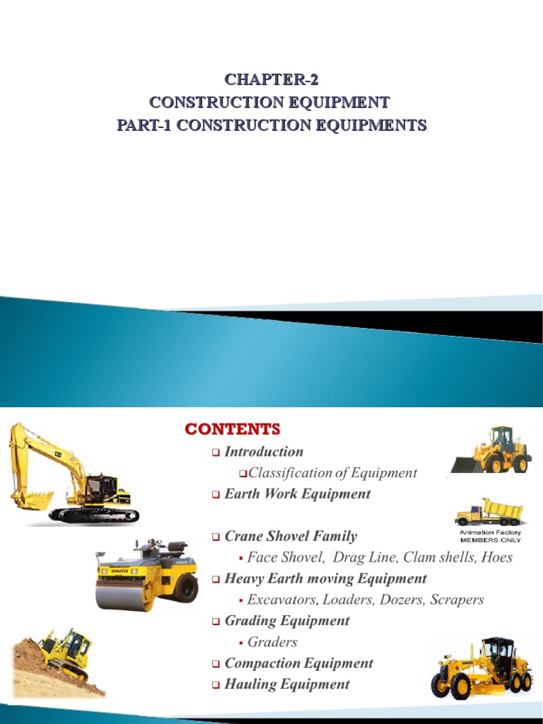 Classification and Operation of Key Earthwork Equipment | PDF | Loader ...