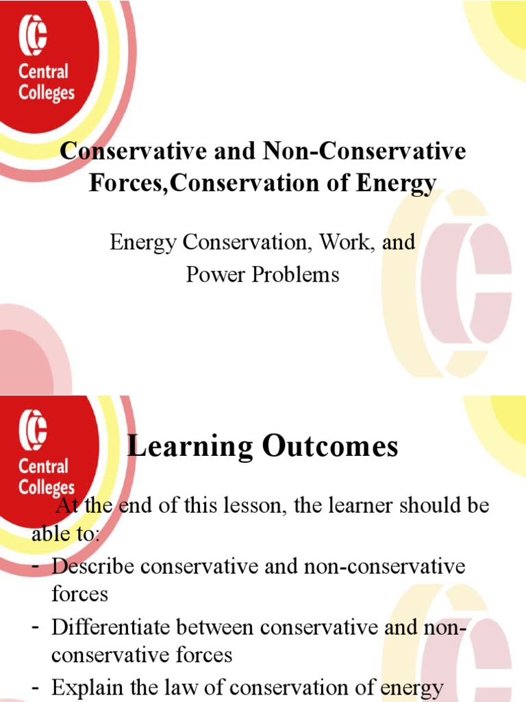 Conservative vs Non-Conservative Forces | PDF | Force | Friction