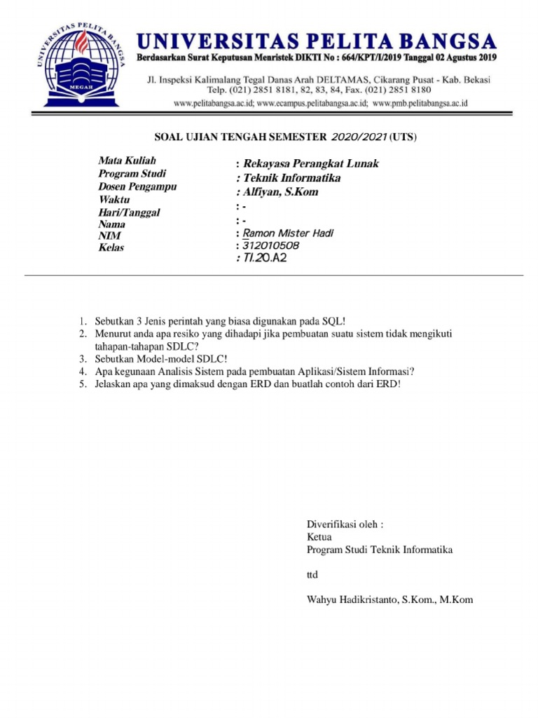 UTS RPL - Ramon+mister+hadi (312010508) | PDF